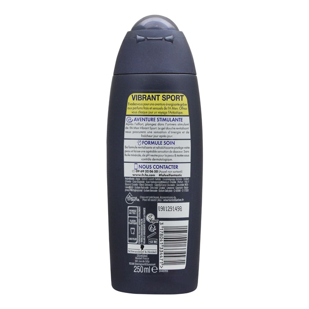 Buy Fa Men Vibrant Sport Lime Scent Shower Gel, 250ml Online at Best ...