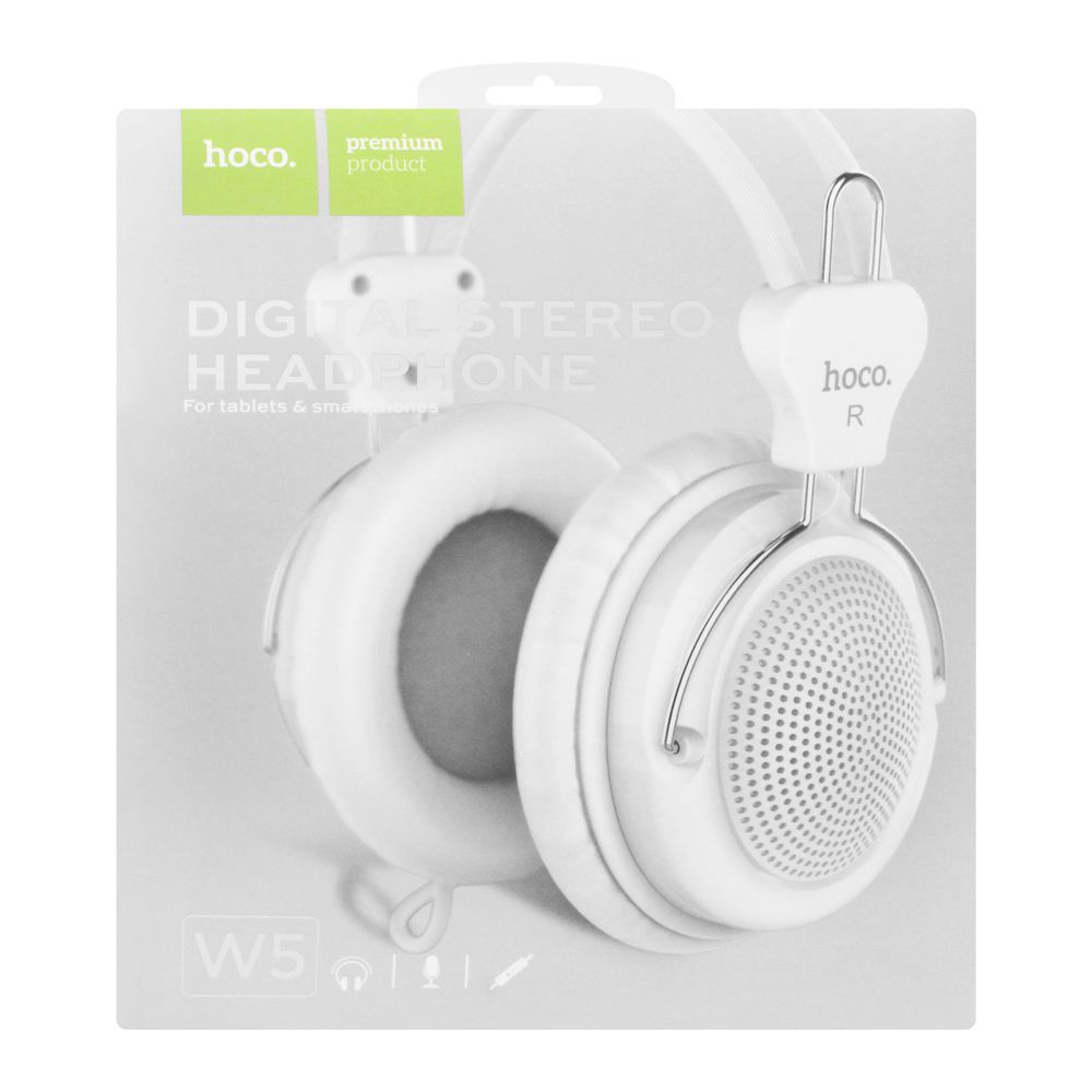 Buy Hoco W5 Digital Stereo Headphone, White Online at Special Price in ...