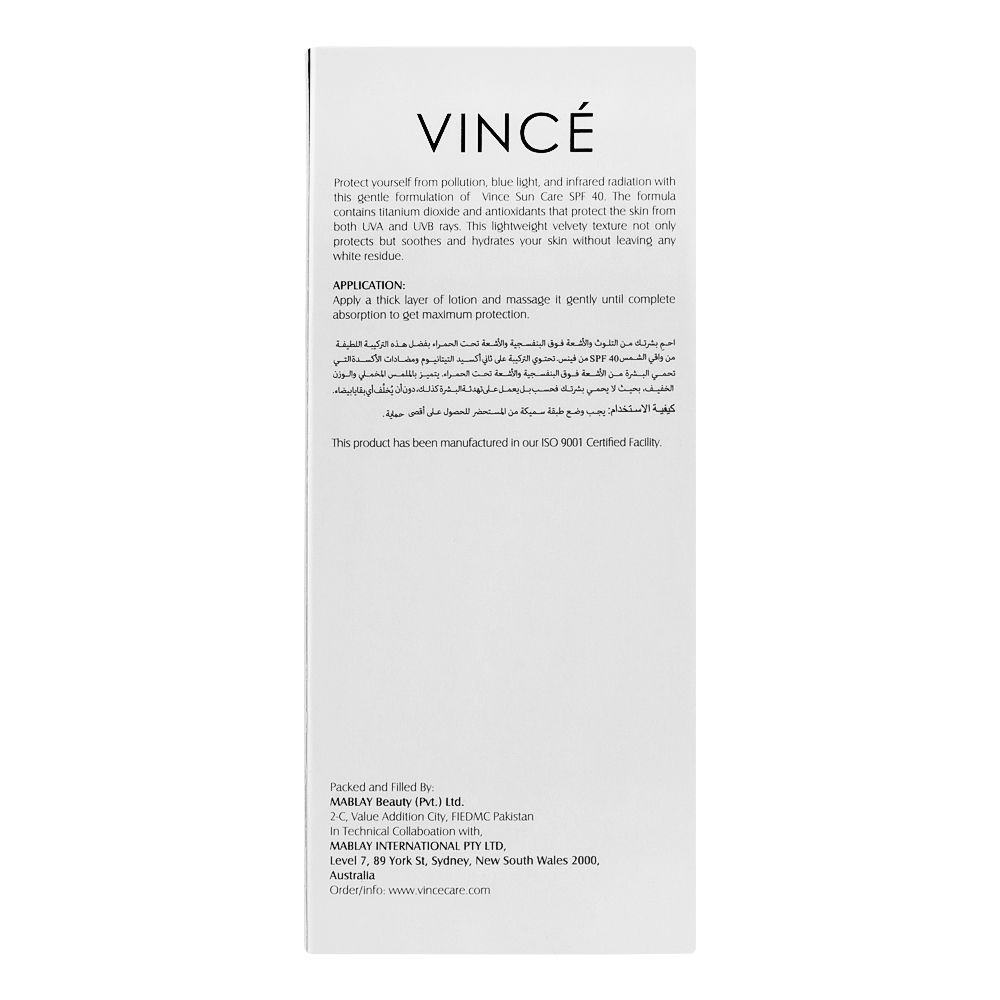Order Vince Suncare SPF 40 Sun Block, All Skin Types, 75ml Online at ...