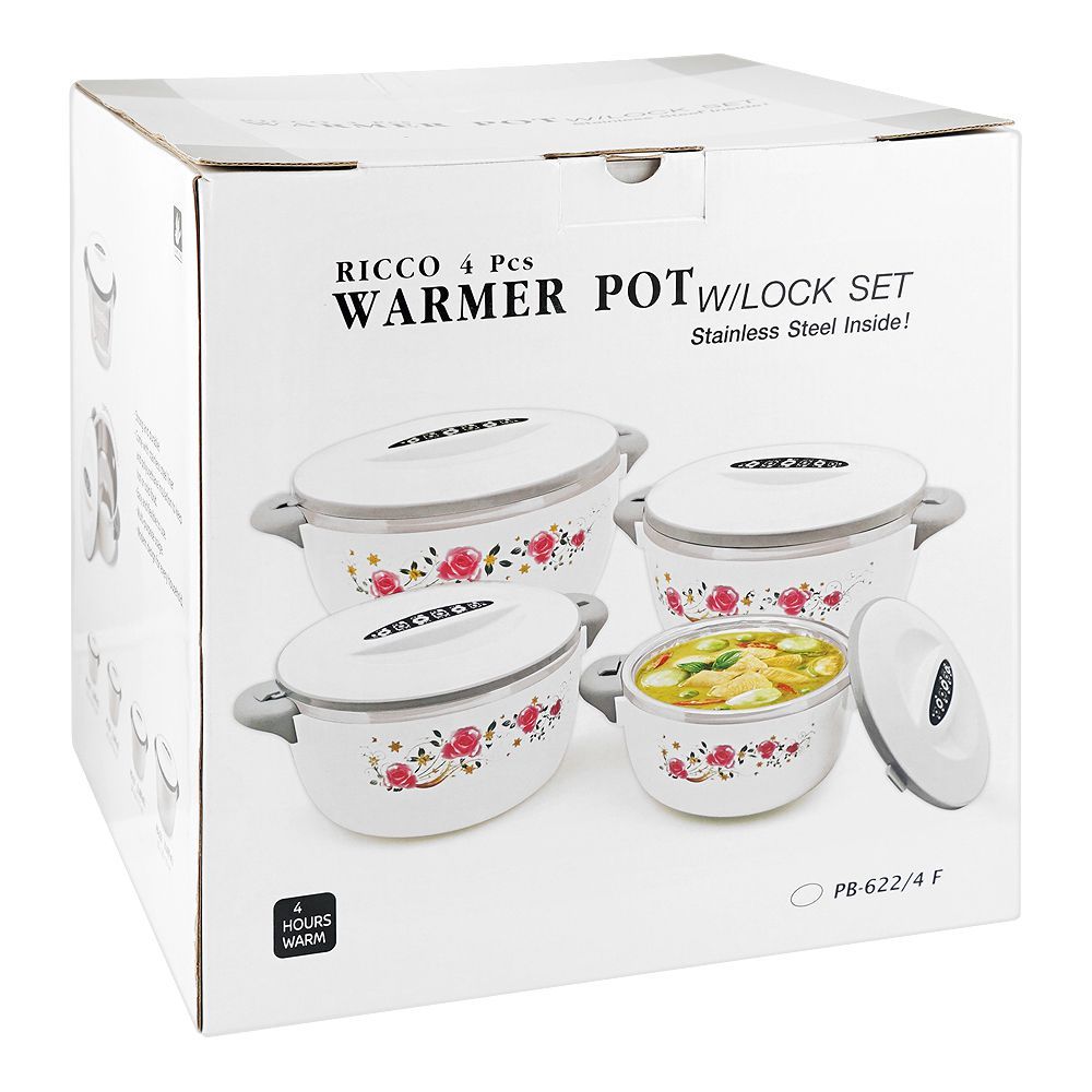 Happy Ware Hot Pot Set, 4-Pack, White, SU-622-4