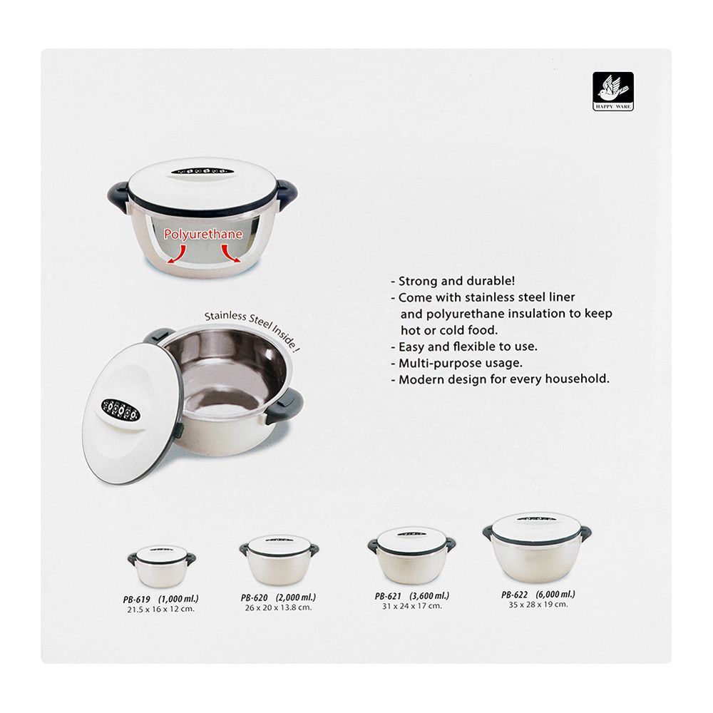 Happy Ware Hot Pot Set, 4-Pack, Silver, SU-622-4