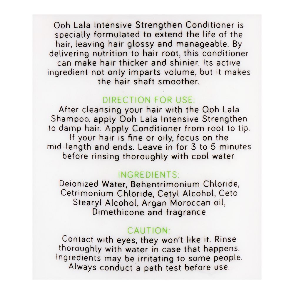 Buy Ooh Lala Intensive Strengthen X3 Conditioner, With Argan Moroccan ...