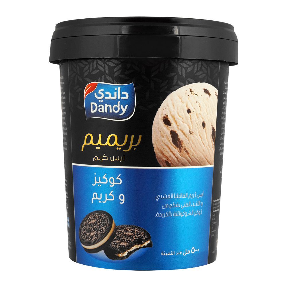 Purchase Dandy Premium Cookies & Cream Ice Cream, 500ml Online at Best ...