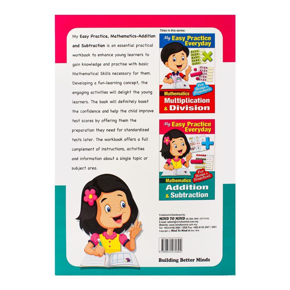 Buy My Easy Practice Everyday Mathematics Addition & Subtraction Book ...