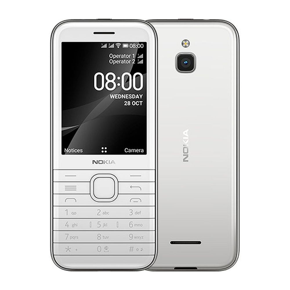 Purchase Nokia 8000 4G Dual Sim Mobile Phone, White, TA-1311 Online at ...