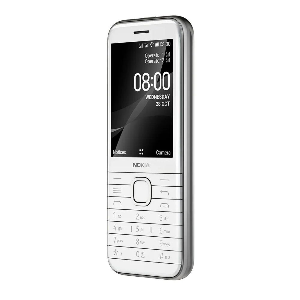 Purchase Nokia 8000 4G Dual Sim Mobile Phone, White, TA-1311 Online at ...