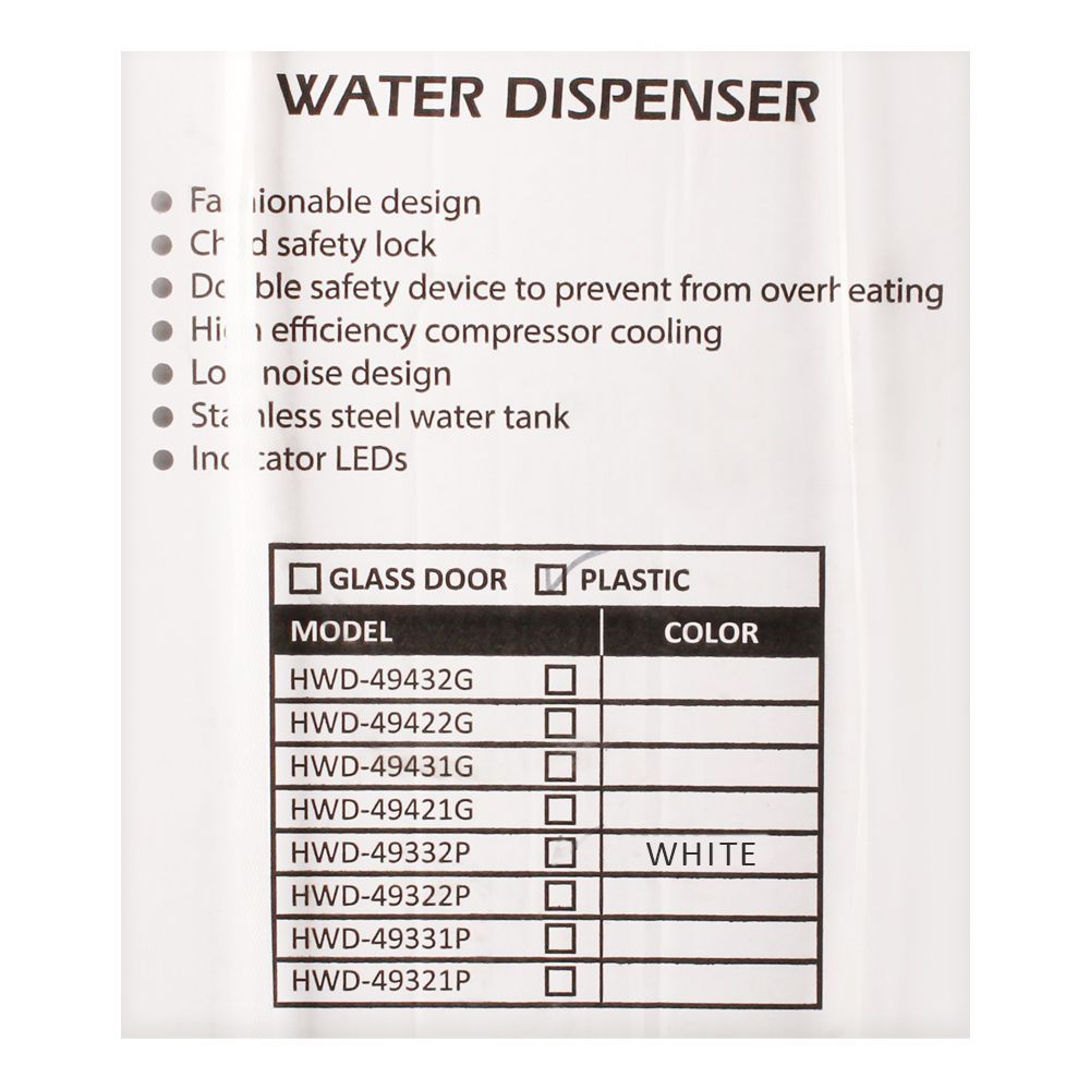 Purchase Homage Water Dispenser, White, HWD-49332 Online at Best Price ...
