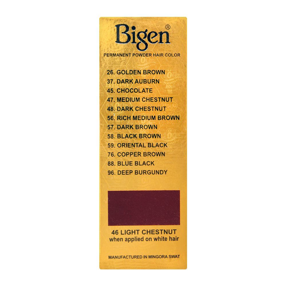 Order Bigen Permanent Powder Hair Color, 46 Light Chestnut Online at ...