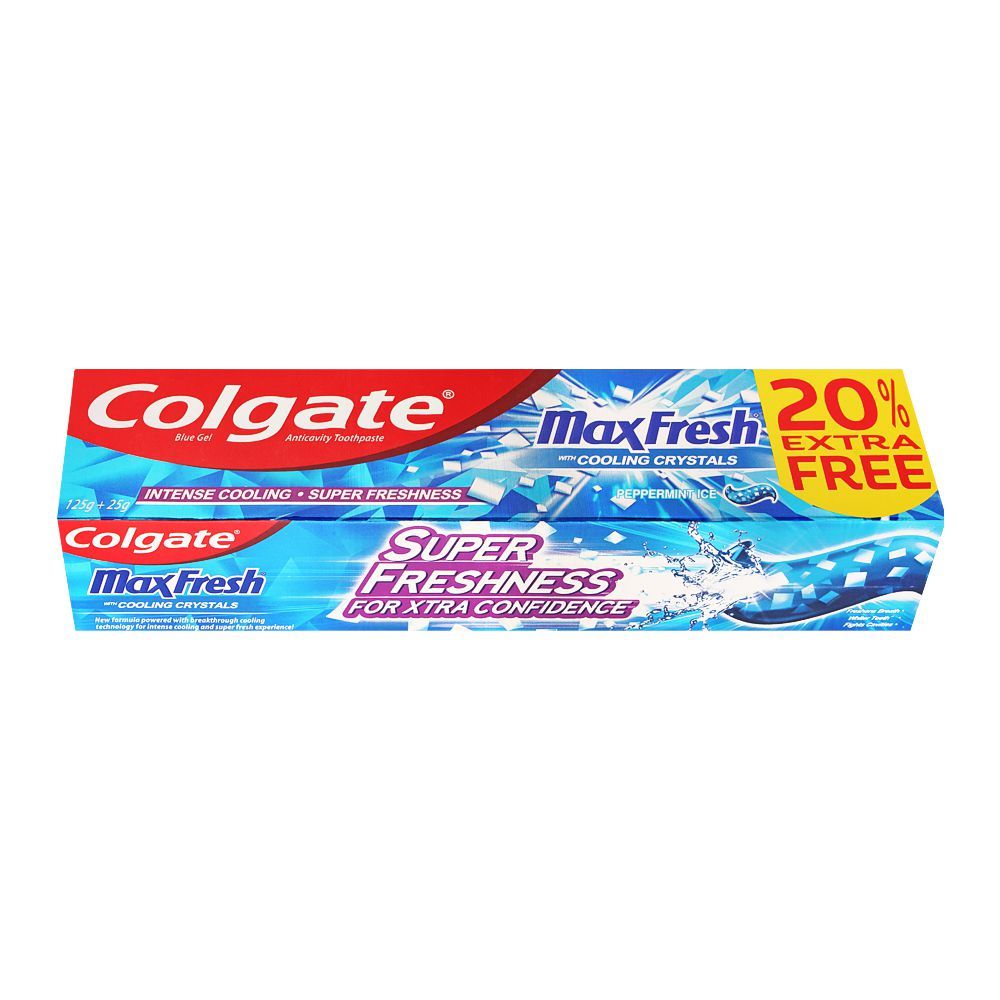 Purchase Colgate Max Fresh Blue Gel Peppermint Ice Tooth Paste 125g+25g ...