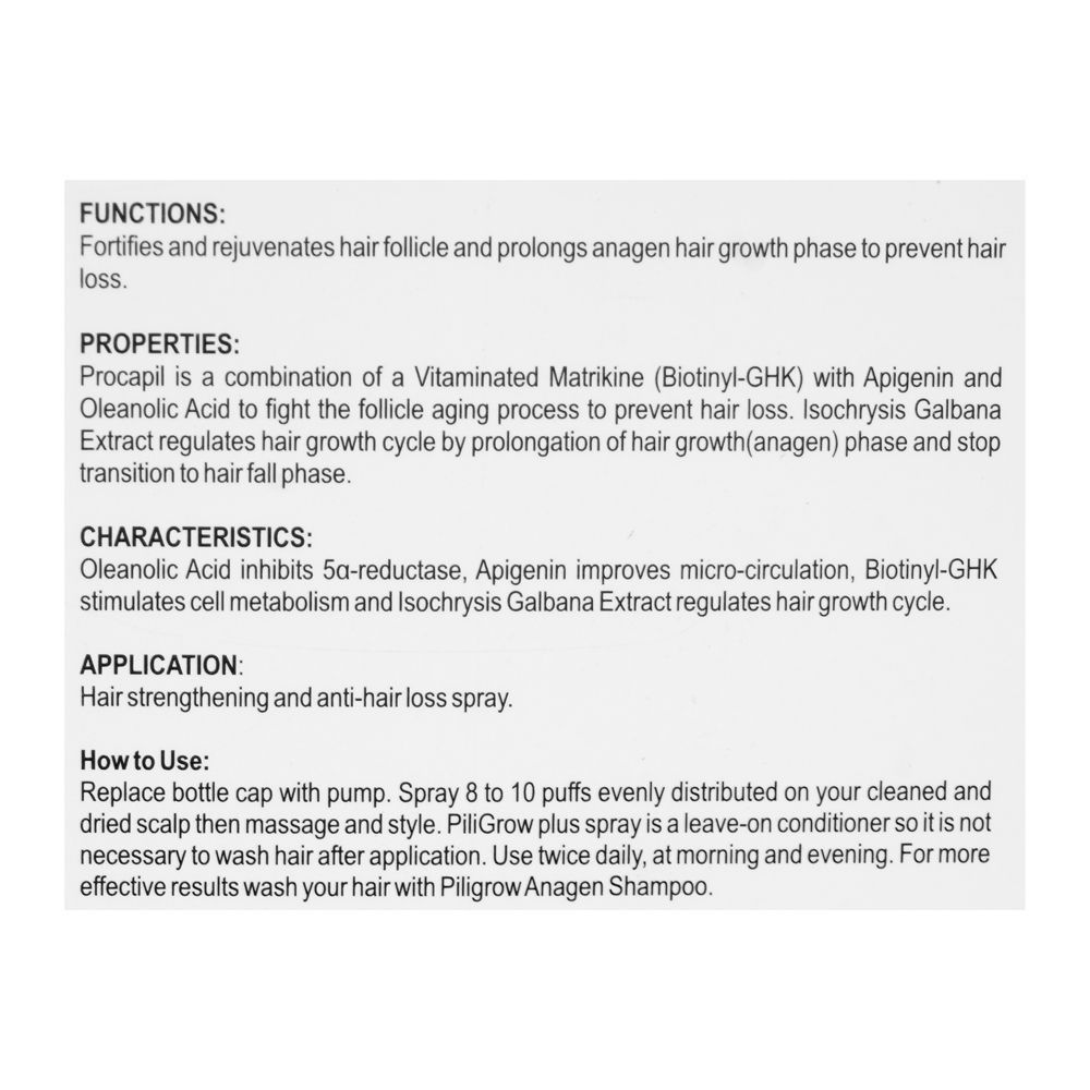 Order Piligrow Plus Topical Solution Hair Spray, For Hair Loss, 60ml ...