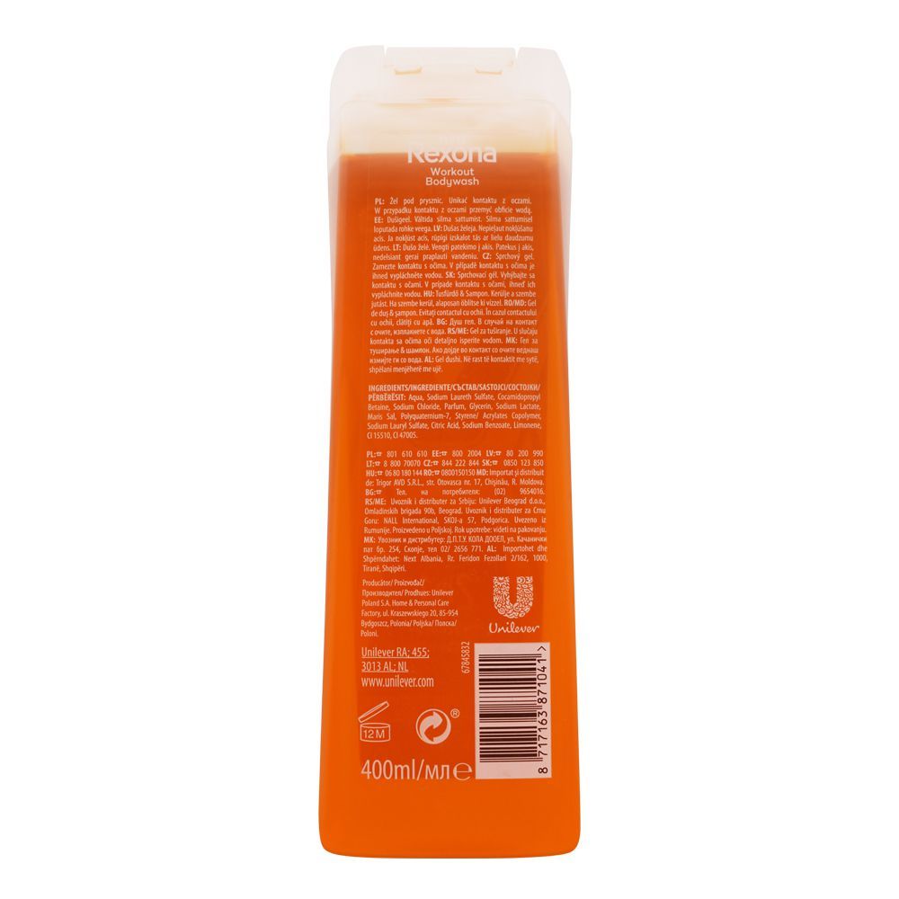 Buy Rexona Men Workout 2-In-1 Body Wash & Shampoo, 400ml Online at ...