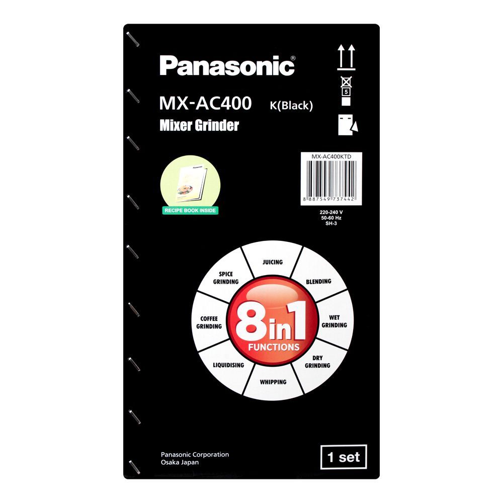 Purchase Panasonic Mixer Grinder, Black, MX-AC400 Online at Best Price ...