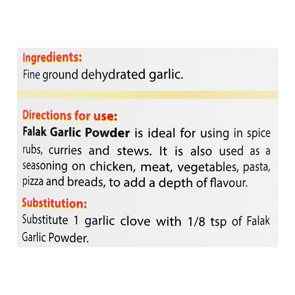 Purchase "Falak Garlic Powder, 70g" Online at Special Price in Pakistan ...