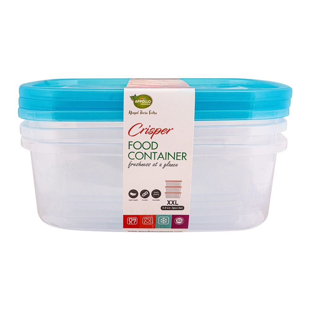 Purchase Appollo Crisper Food Container 3's Set, Turkish, 4 Liters ...