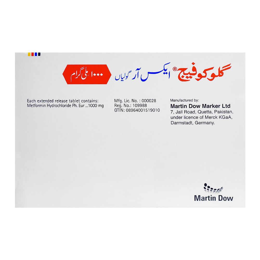 Order Martin Dow Glucophage XR Tablets, 1000g, 3 X 10 Tablets Online at ...