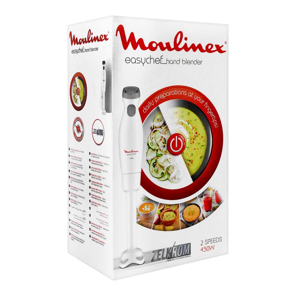 Buy Moulinex Easy Chef Hand Blender, 2-Speed, 450W, DD45A110 Online at ...
