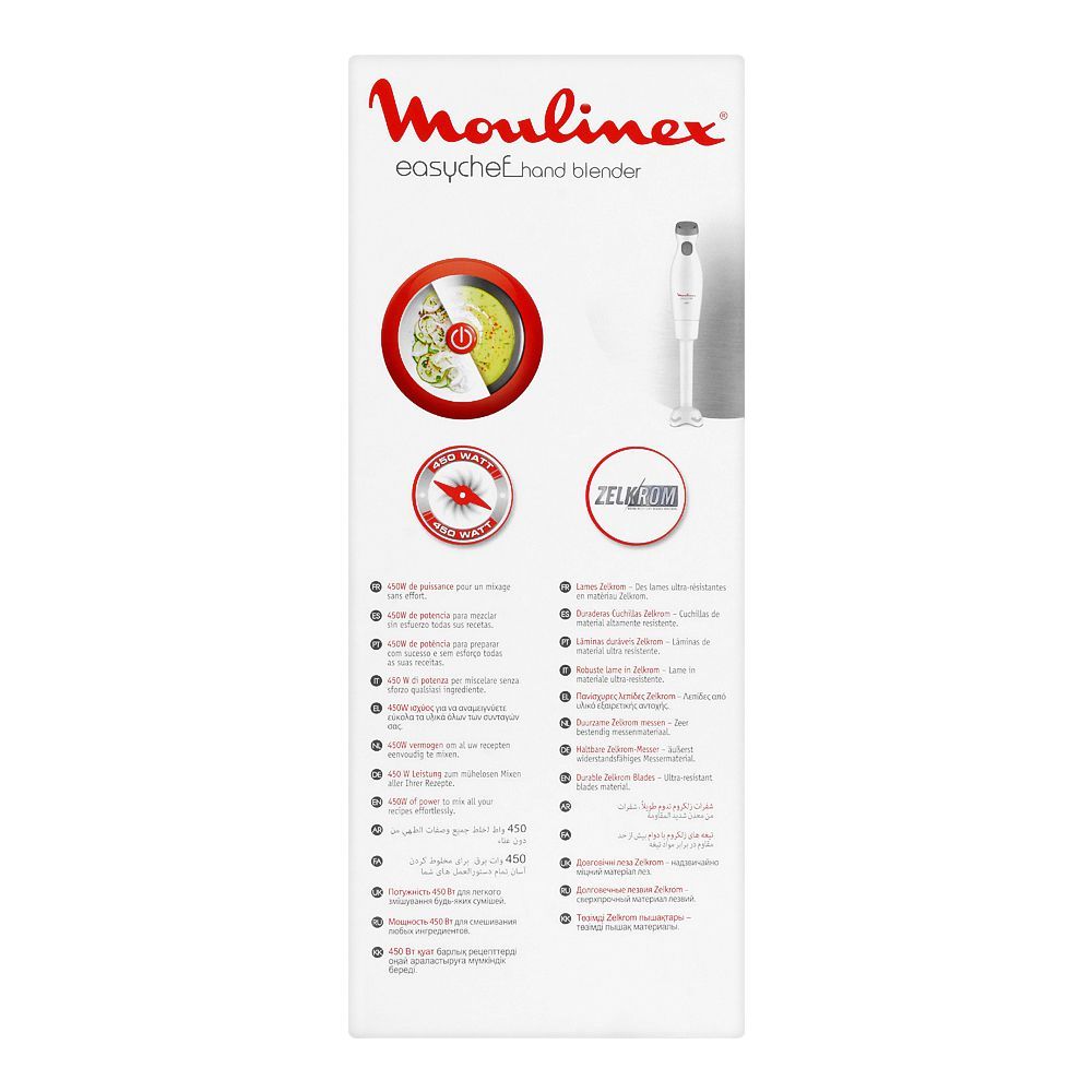 Buy Moulinex Easy Chef Hand Blender, 2-Speed, 450W, DD45A110 Online at ...
