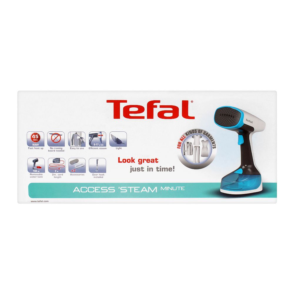 Purchase Tefal Access Steam Minute Handheld Garment Steamer, 1100W, DT ...