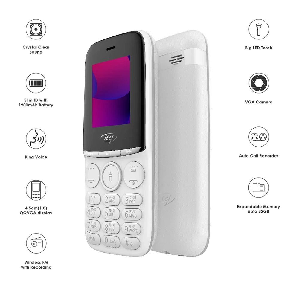 Buy Itel Muzik 110 IT2320 Mobile Phone, White Online at Best Price in Pakistan - Naheed.pk