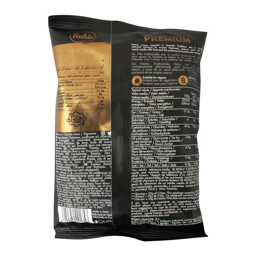 Purchase Rubio Tradicional Premium Flavour Potato Crisps, 40g Online at ...