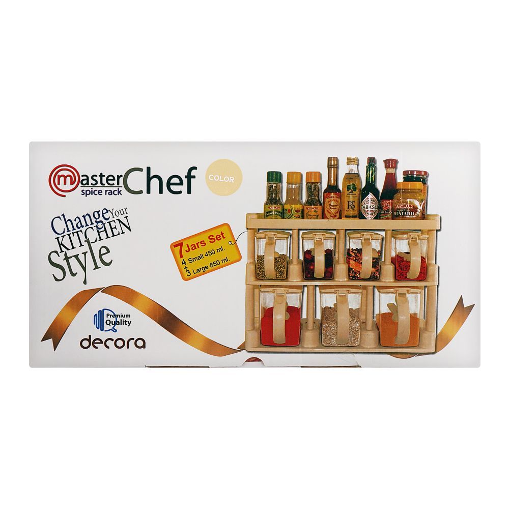Purchase Appollo Master Chef Spice Rack, Senior, 7 Jars Sets, Cream ...