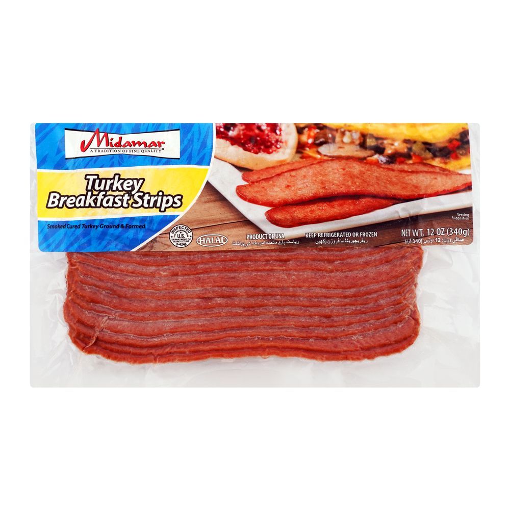 Buy Midamar Turkey Breakfast Strips, 340g Online at Best Price in ...
