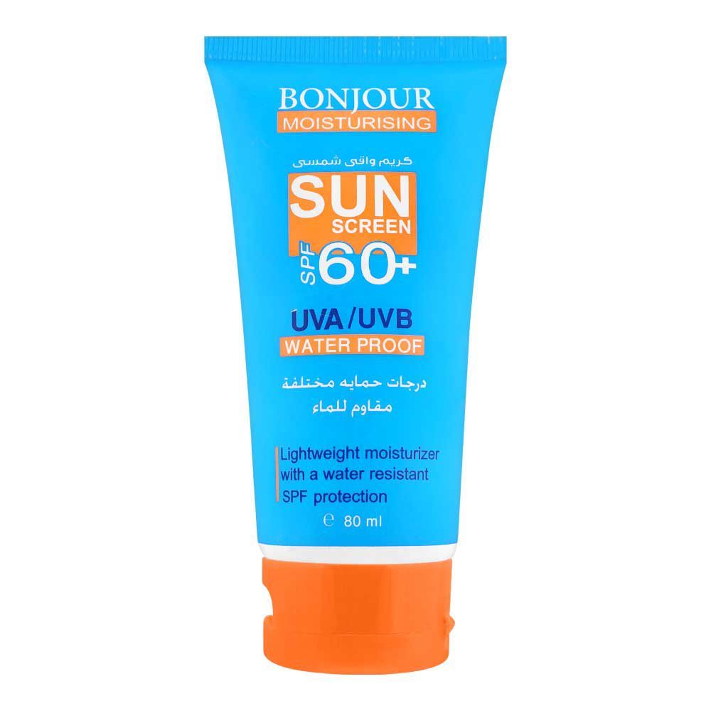 Order Bonjour Light Weight Moisturizer Sun Screen SPF60+Cream, 80ml ...