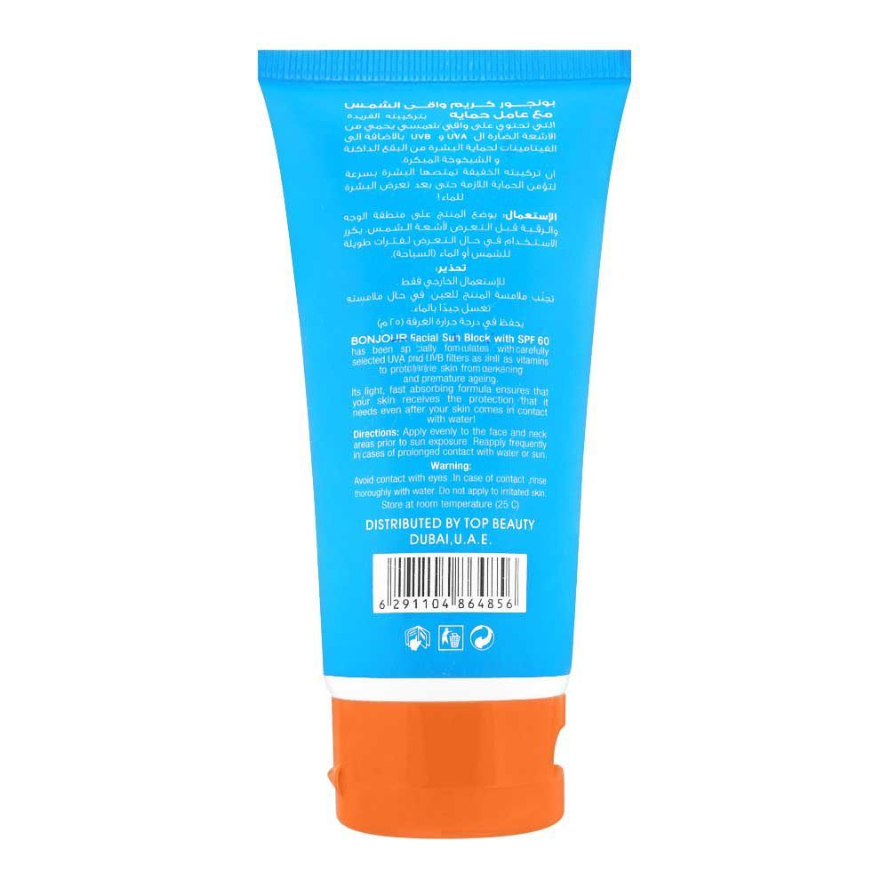 Order Bonjour Light Weight Moisturizer Sun Screen SPF60+Cream, 80ml ...