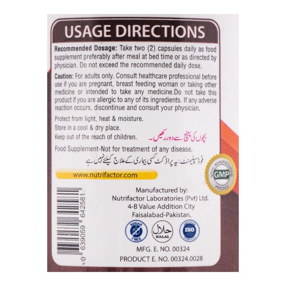 Order Nutrifactor Ginseng 250mg Food Supplement, 30 Capsules Online at ...
