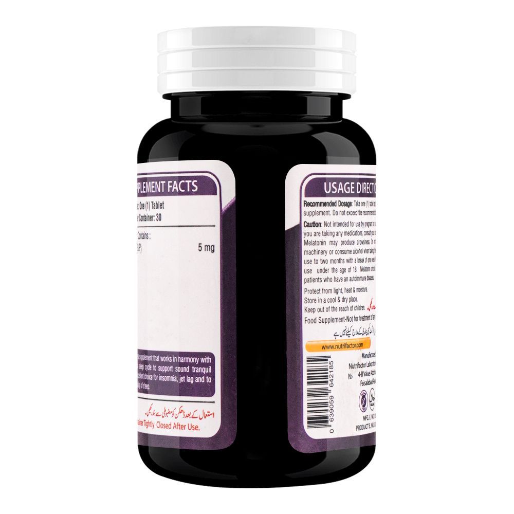 Buy Nutrifactor Melatonix Melatonin 5mg Food Supplement, 30 Tablets ...