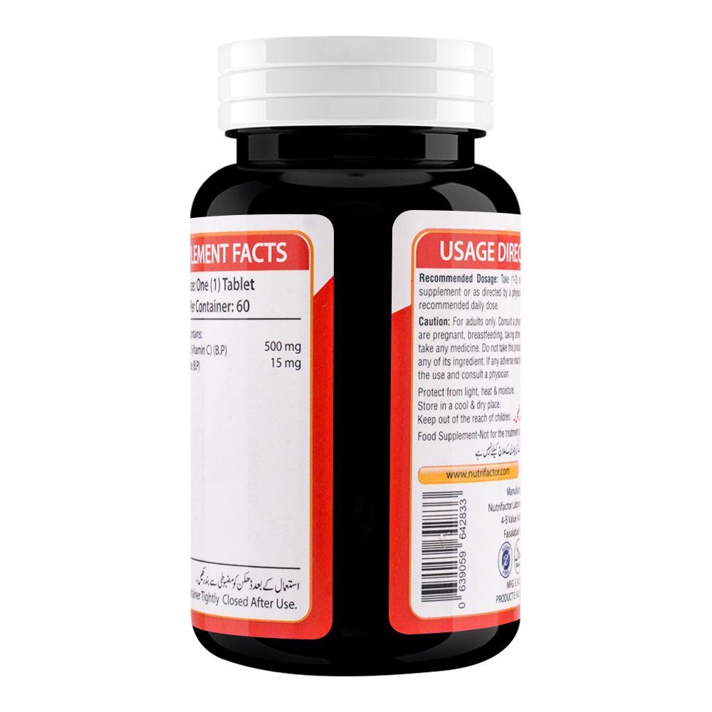 Order Nutrifactor Nutra-C Plus C500 + Zinc Food Supplement, 60 Tablets ...