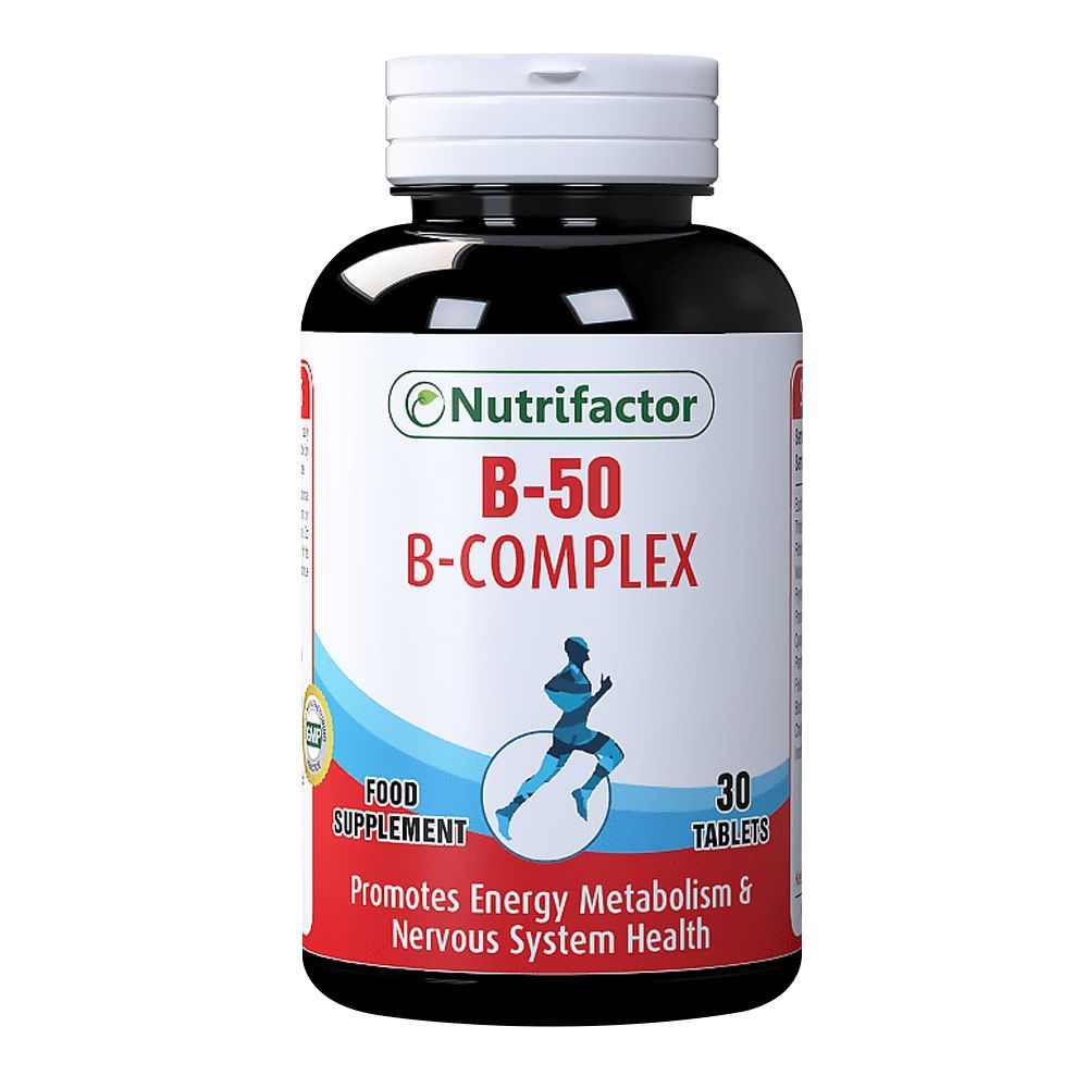 Buy Nutrifactor B-50 B-Complex Food Supplement, 30 Tablets Online at ...