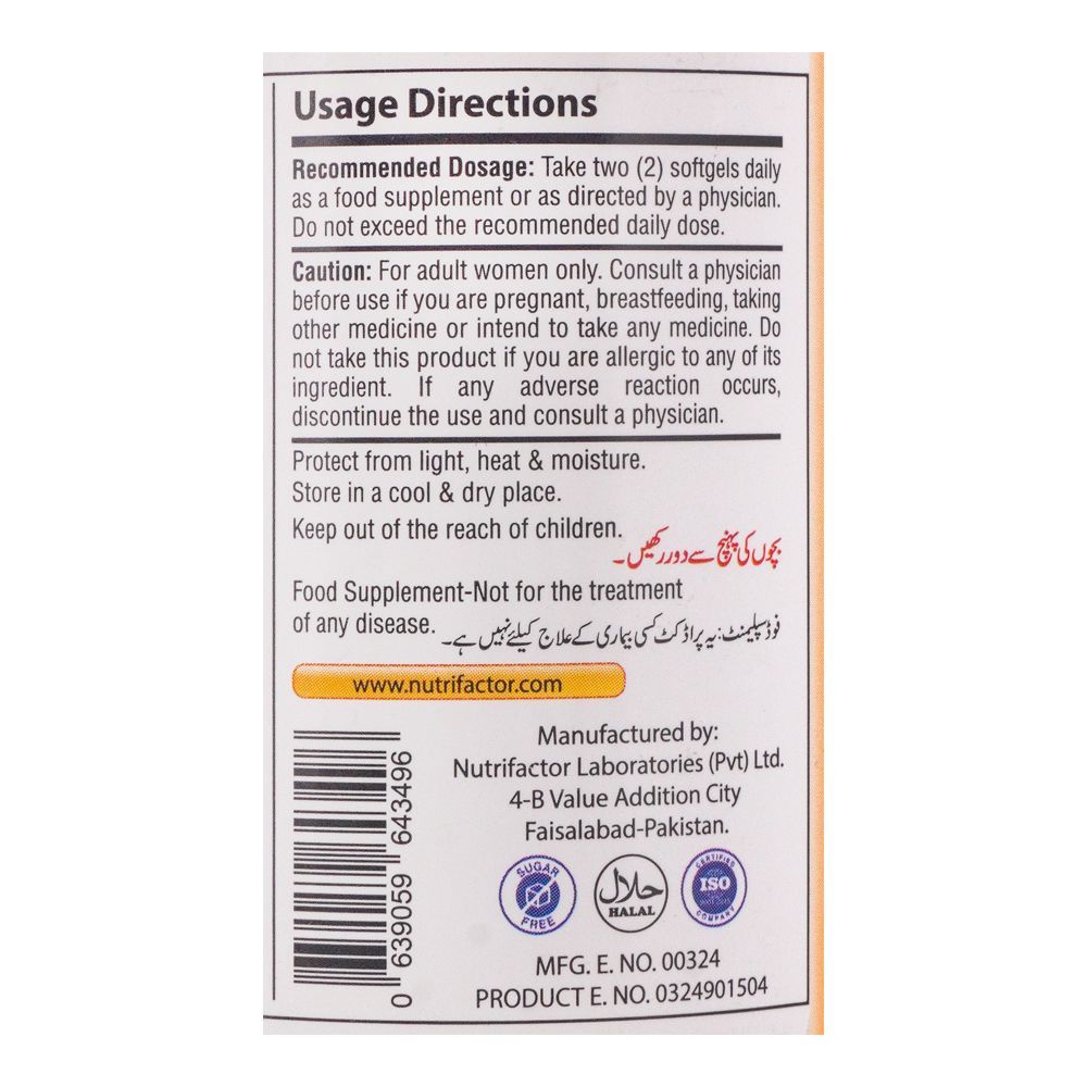 Purchase Nutrifactor Femrose 500mg Food Supplement, 60 Softgels Online ...