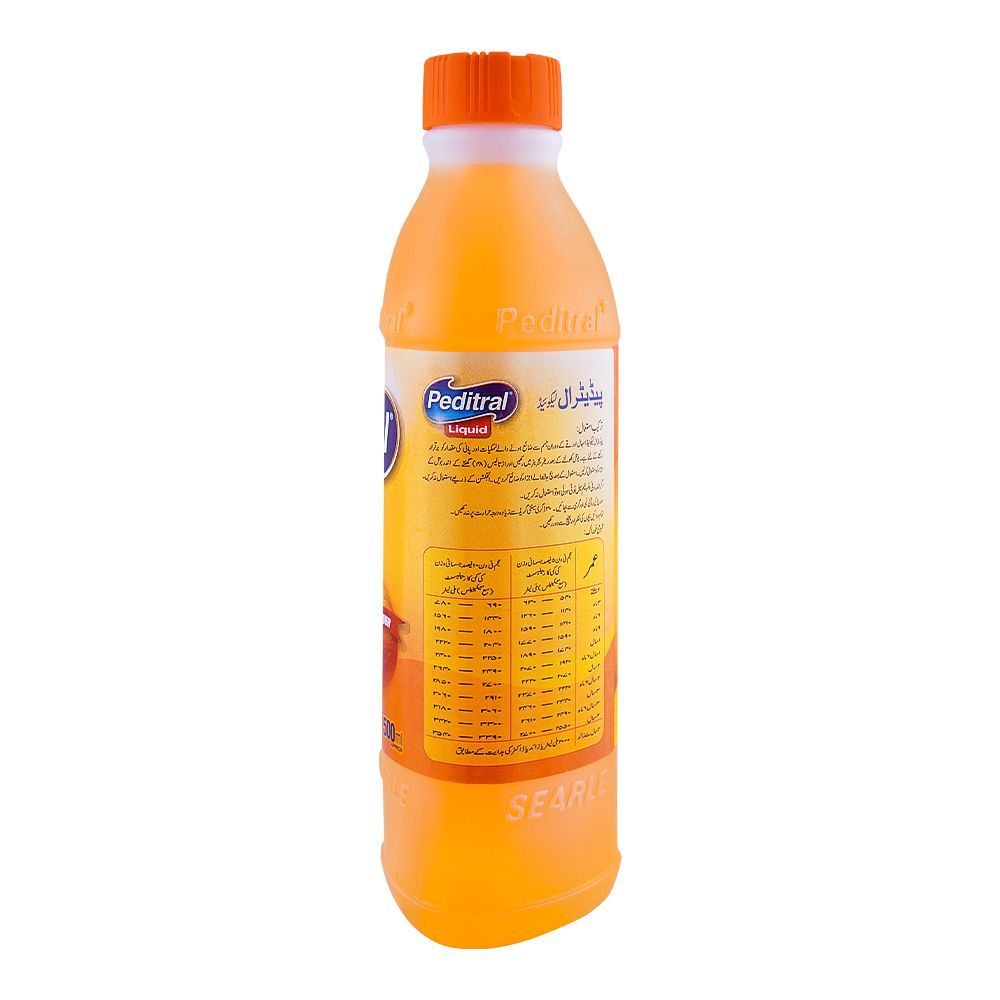 Buy Searle Peditral Liquid Orange Oral Rehydration Solution, 500ml ...