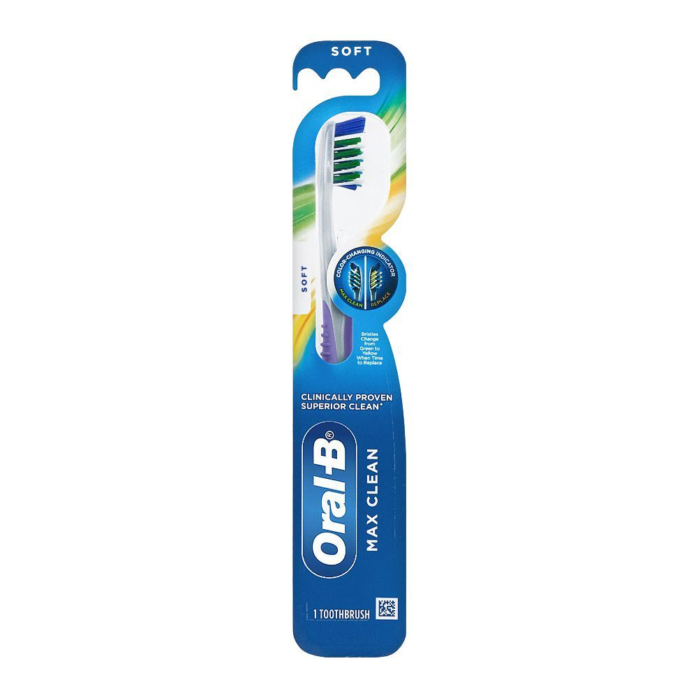 Buy Oral-B Max Clean Toothbrush, 1-Pack, Soft, Purple Online at Special ...