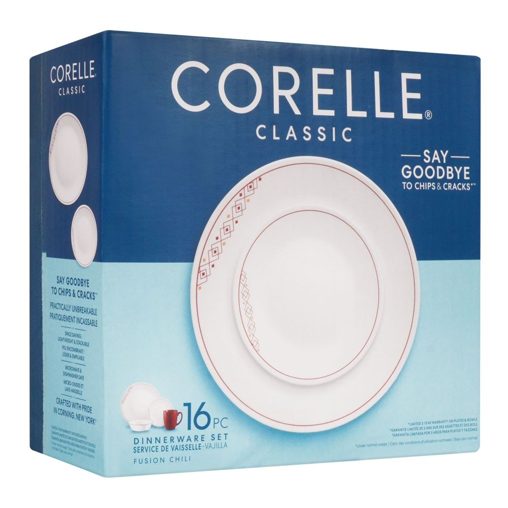 Buy Corelle Livingware Dinnerware Set, Fusion Chilli, 16 Piece, 1137540 ...