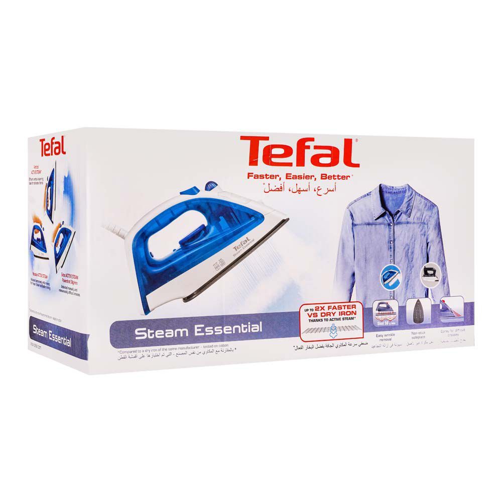 Order Tefal Steam Iron, Blue/White, 1200W, EV-1026 Online at Special ...