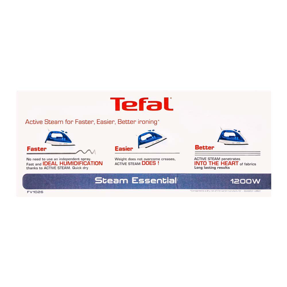 Order Tefal Steam Iron, Blue/White, 1200W, EV-1026 Online at Special ...