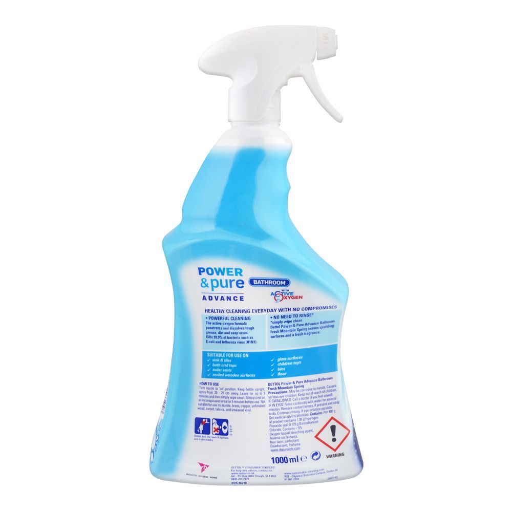 Order Dettol Power & Pure Advance Bathroom Spray, 1 Liter Online at ...
