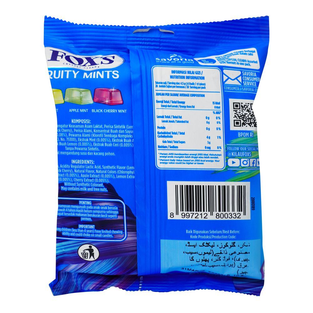 Purchase Fox's Fruity Mints Candy Pouch, 90g Online at Best Price in ...