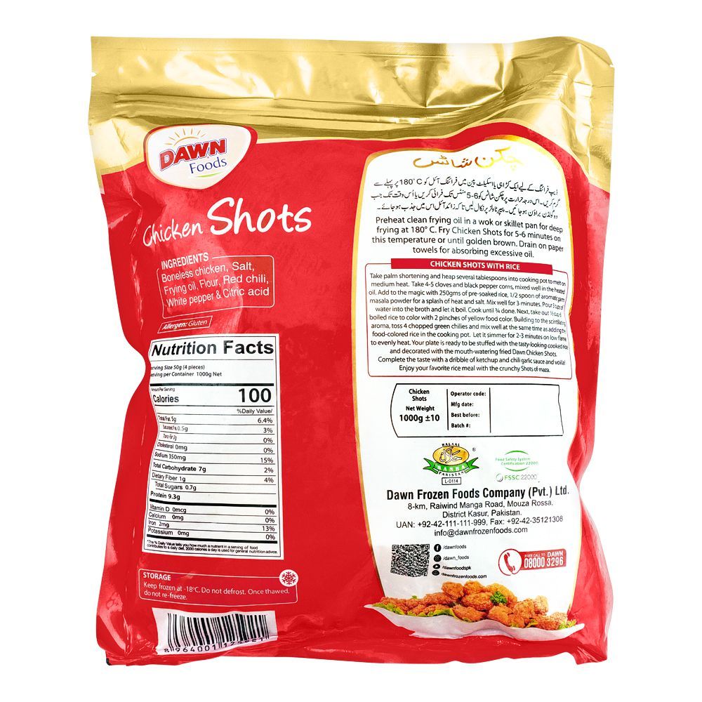 Purchase Dawn Chicken Shots, 1000g Online at Best Price in Pakistan ...