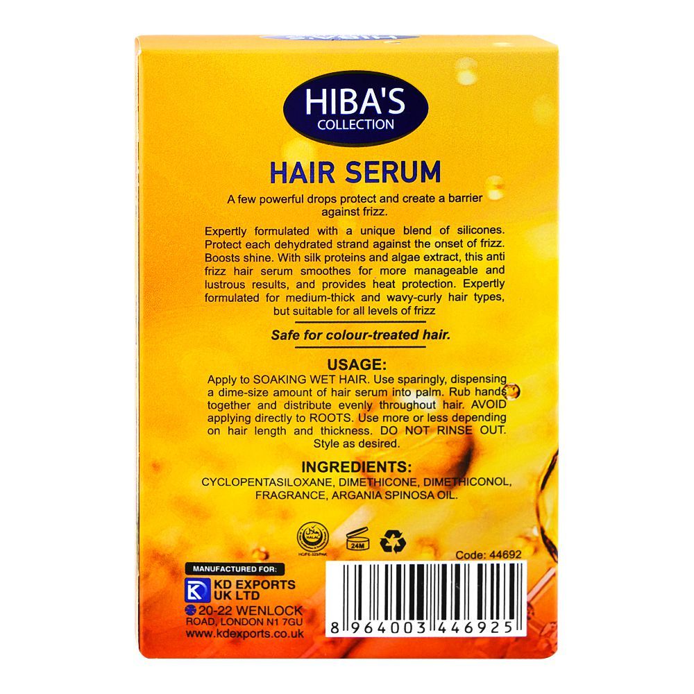 Purchase Hiba's Collection Frizz Ease Normal To Dry Hair Serum, For ...