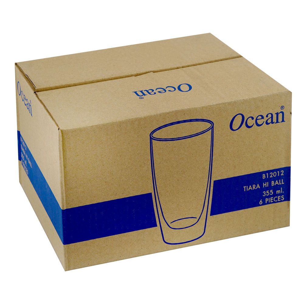 Ocean Tiara Hi Ball Glass Set, 355ml Each, 6-Pack, B12012