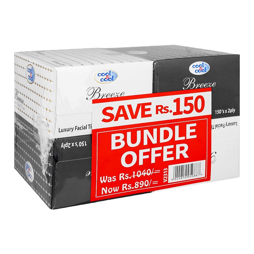 Order Cool & Cool Breeze Tissues, 150x2ply, Bundle Offer Save Rs.150 ...