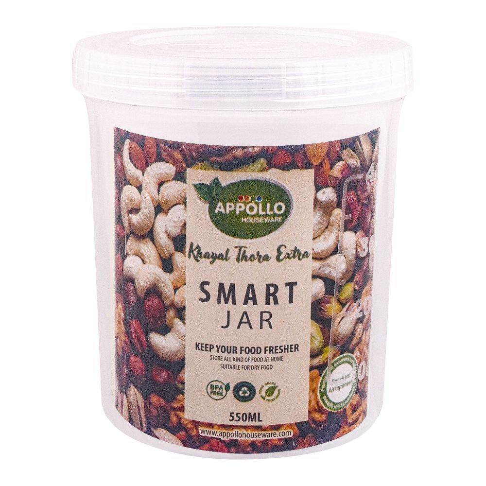 Buy Appollo Smart Jar Medium, Natural, 550ml Online at Best Price in ...