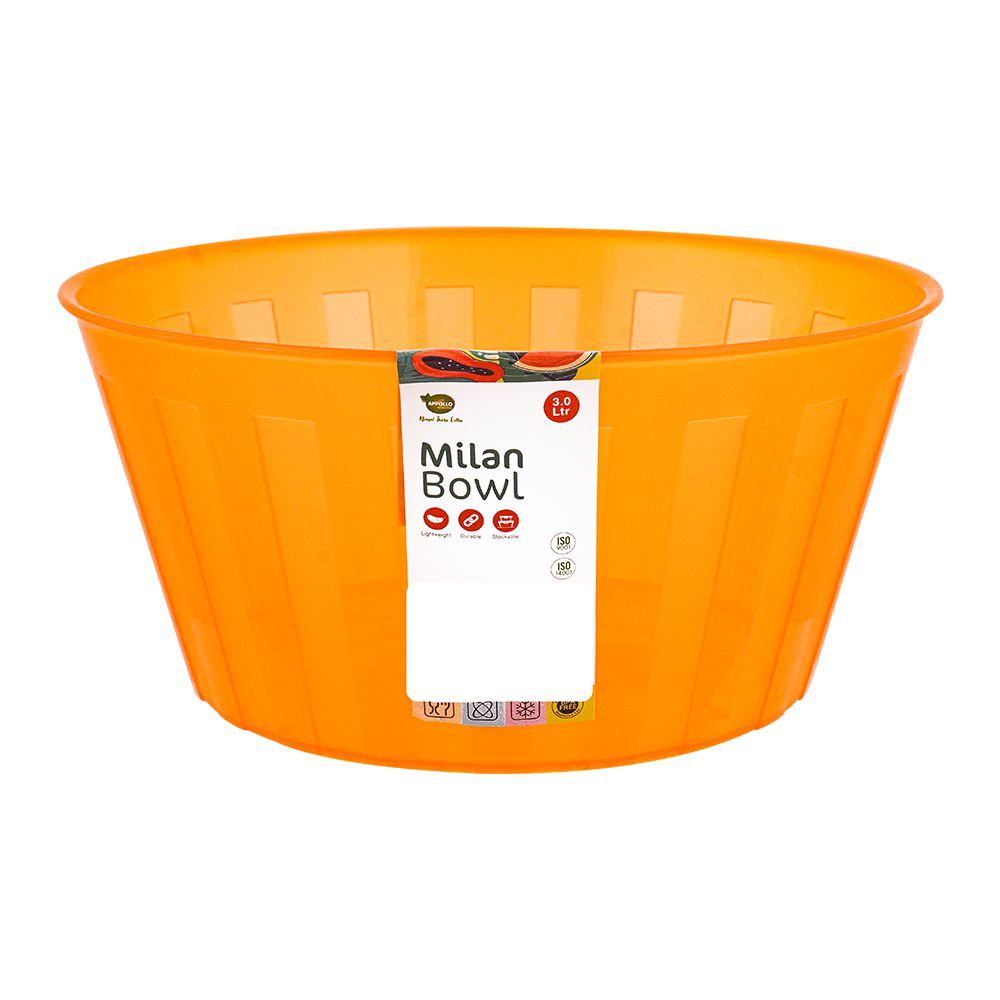 Buy Appollo Milan Bowl, Orange, 3 Liters Online at Special Price in ...