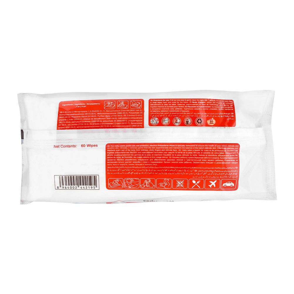 Purchase Mechico Anti-Bacterial Protection Baby Wipes, 60-Pack Online ...