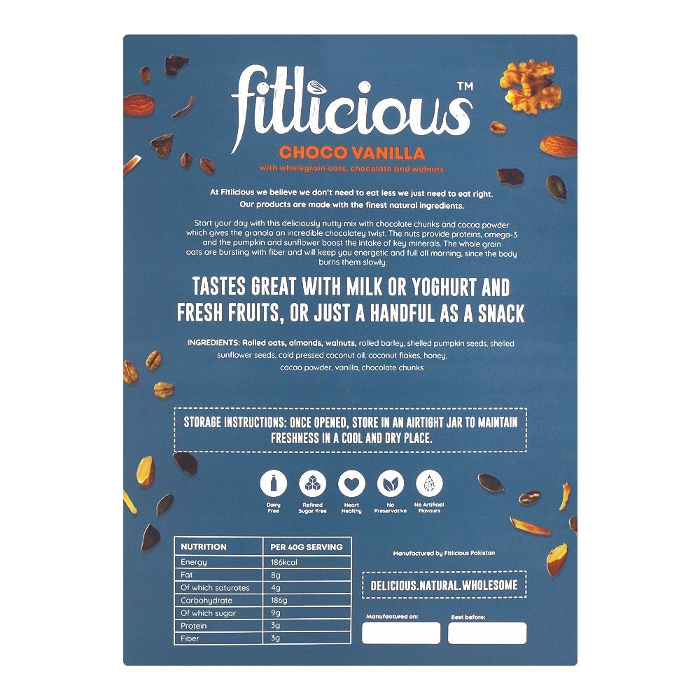 Order Fitlicious Choco Vanilla Granola Muesli Box, 400g Online at Best ...