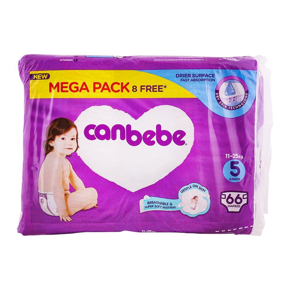 Buy Canbebe Baby Diaper Junior-5, 11-25kg, Mega Pack 66-Pack Online at ...