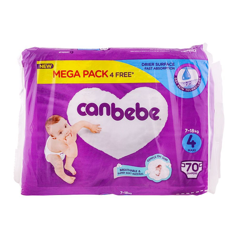 Buy Canbebe Baby Diaper Maxi-4, 7-18kg, Mega Pack 70-Pack Online at ...